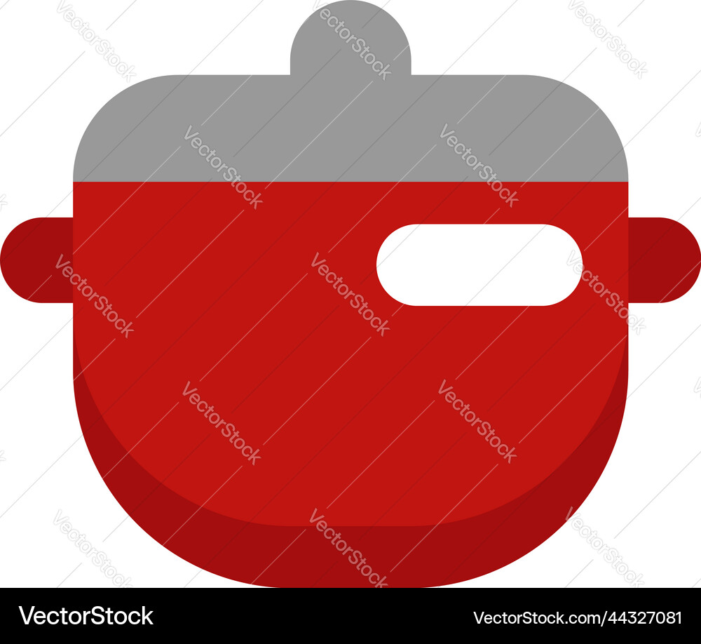 Cooking pot with lid on a white background Vector Image