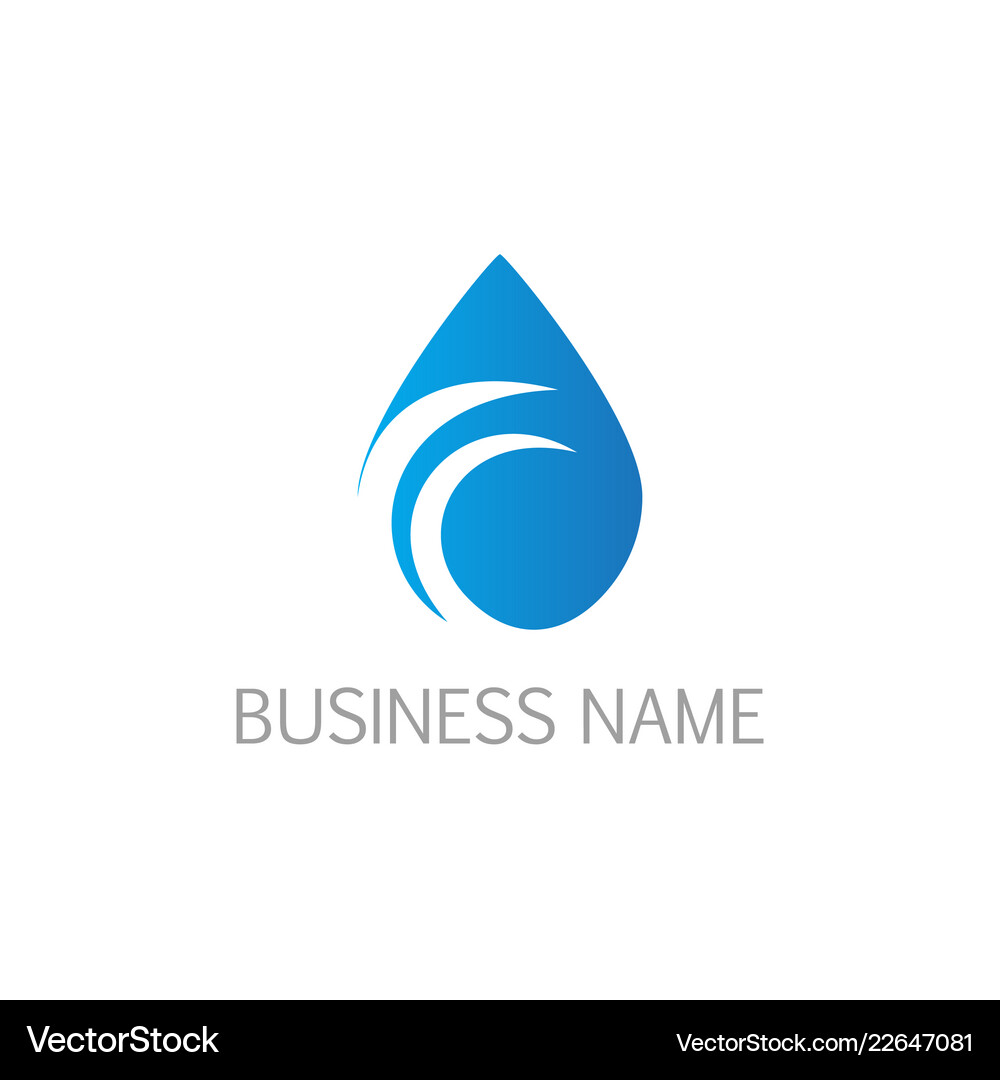 Droplet water bio logo Royalty Free Vector Image