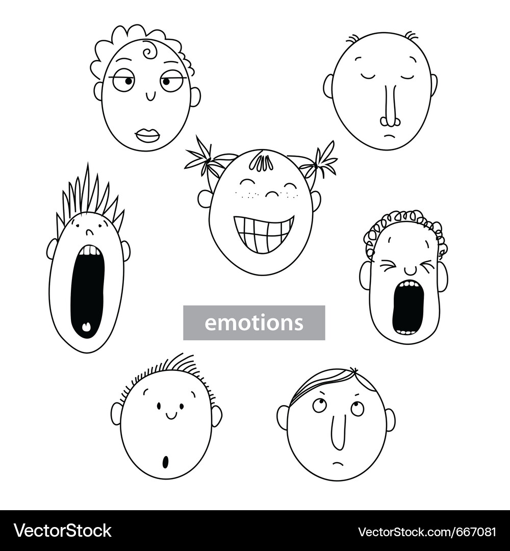 Emotions of different people Royalty Free Vector Image
