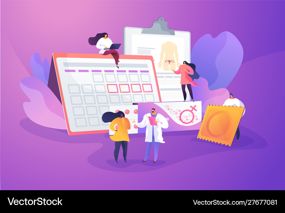 Female contraceptives concept Royalty Free Vector Image
