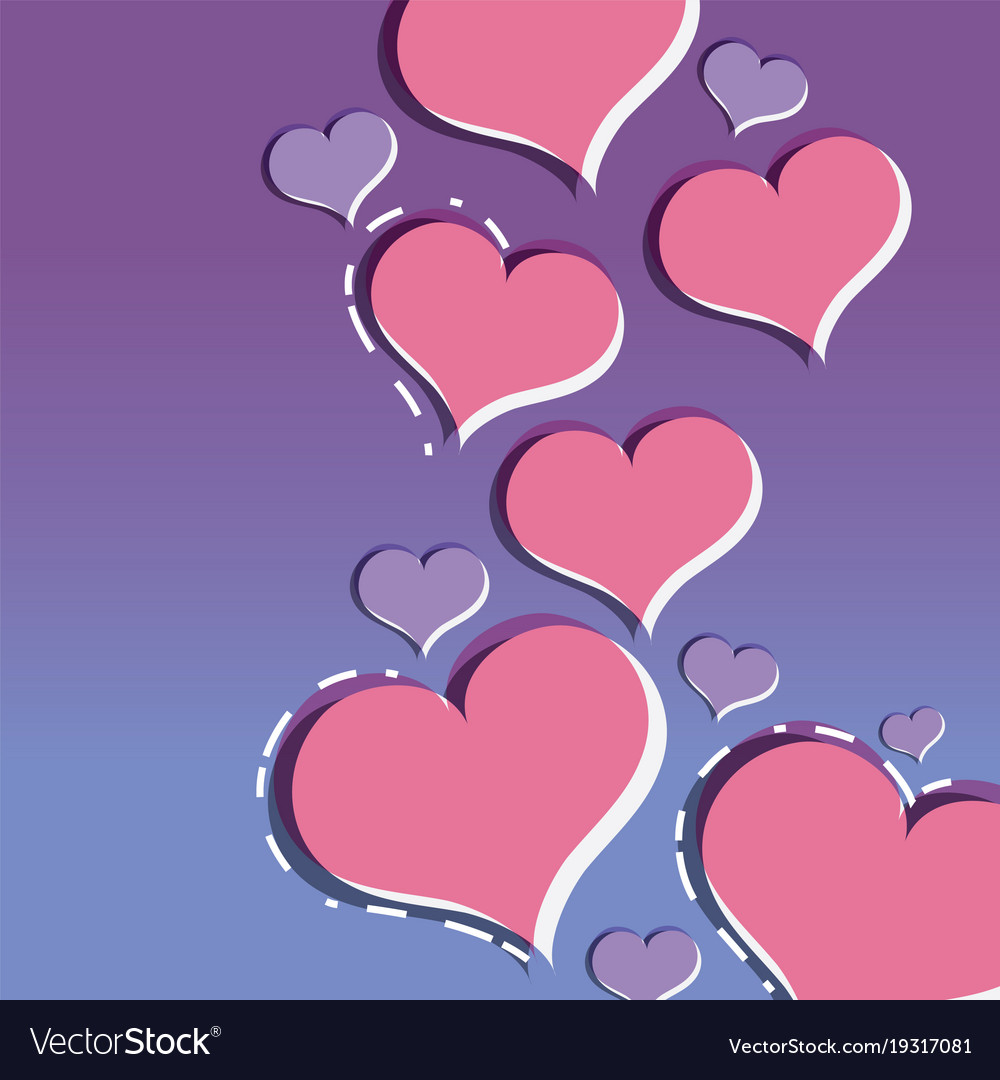 Hearts design symbol of love background decoration