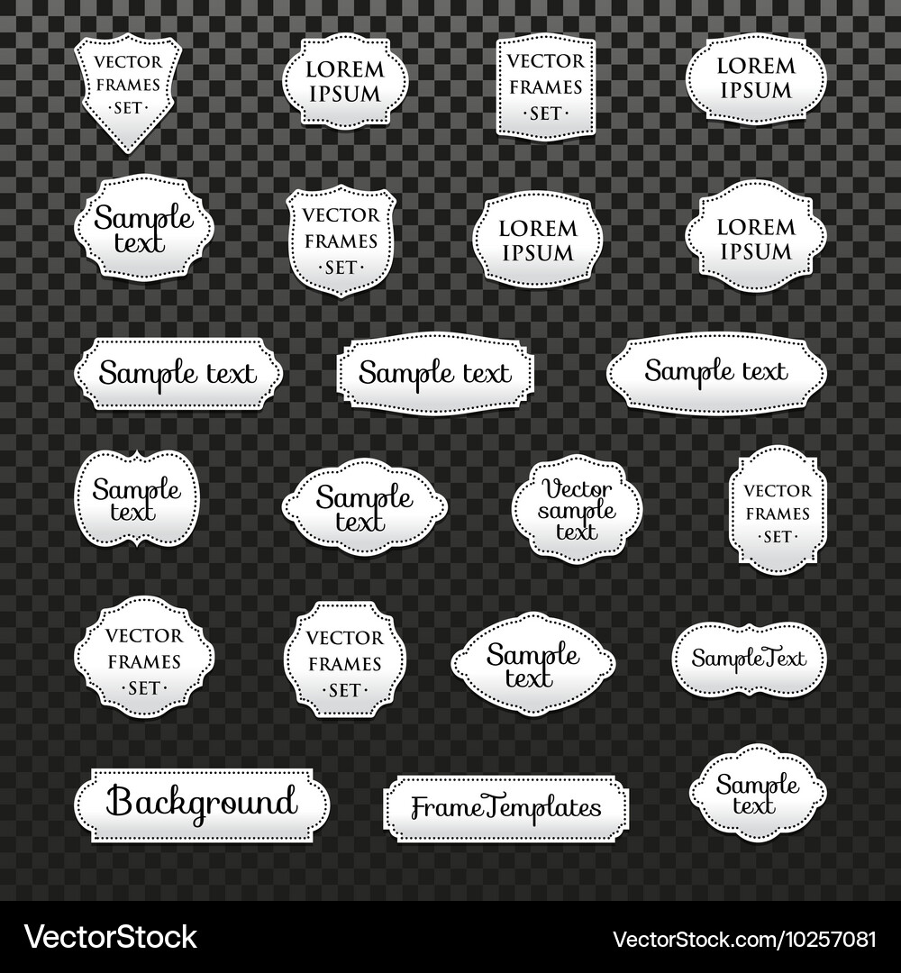 Isolated retro photo frames logo set Royalty Free Vector