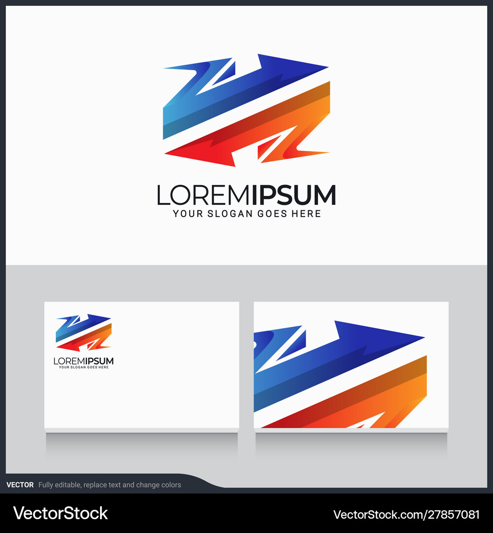 Modern abstract arrow logo symbol design Vector Image