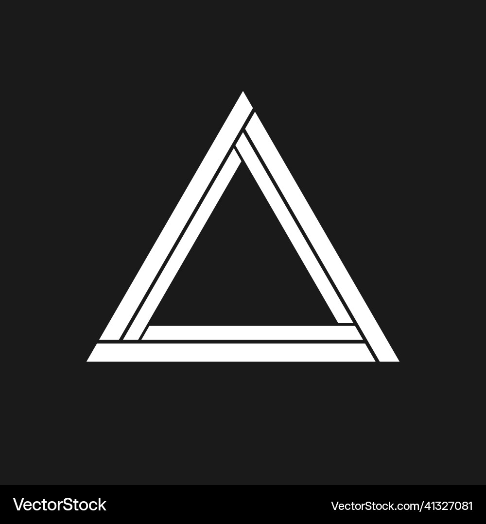 Retrowave triangle 1980s style black Royalty Free Vector