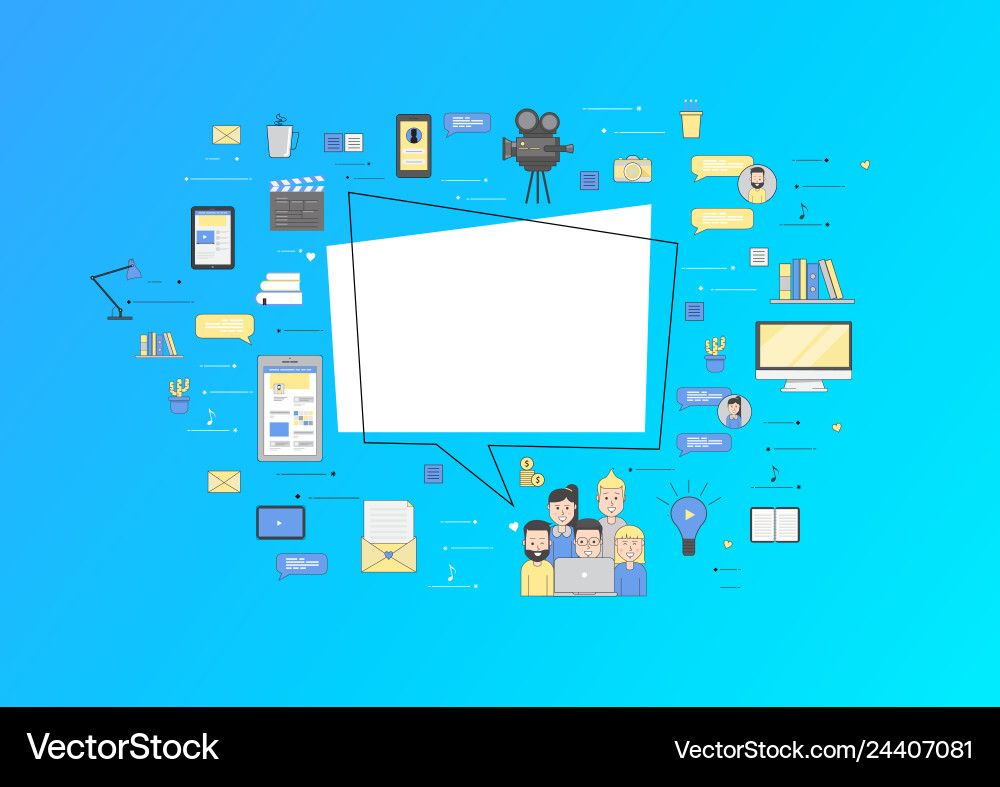 Trendy flat geometric bubbles and prospects Vector Image