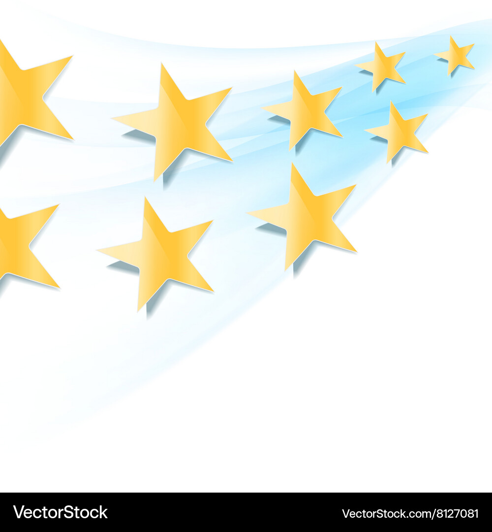 Yellow stars flowing Royalty Free Vector Image