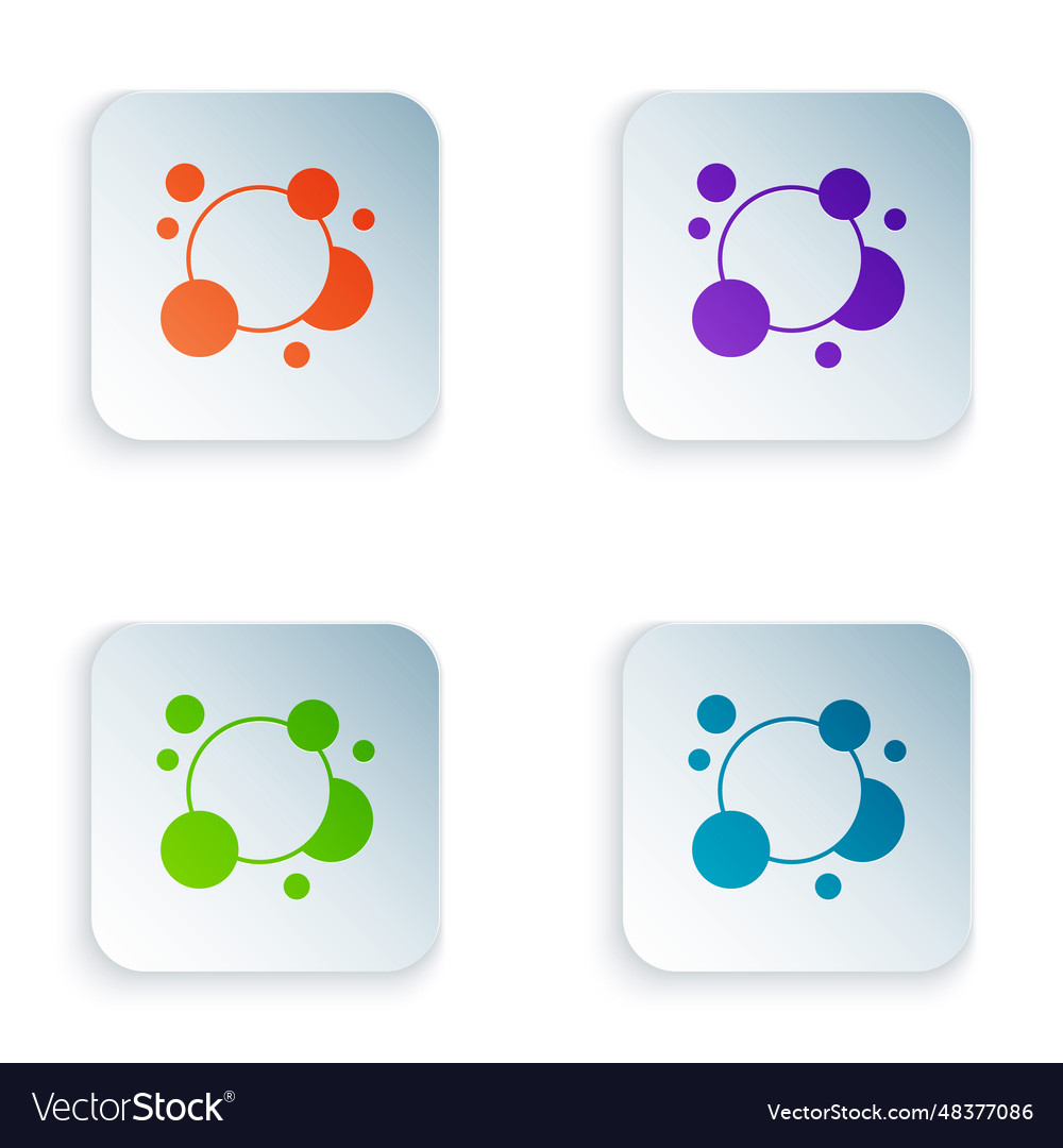 Color soap water bubbles icon isolated on white Vector Image