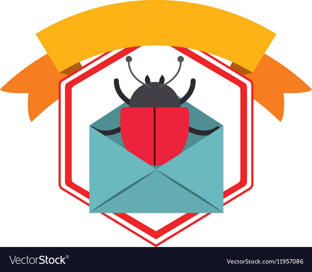 Envelope bug and security system design Royalty Free Vector