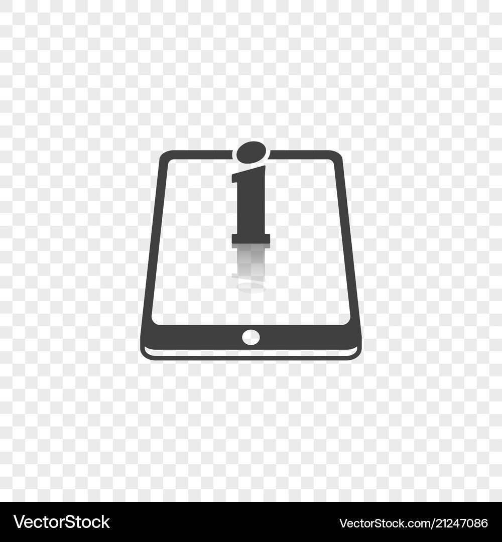 Icon of the mobile application for information Vector Image