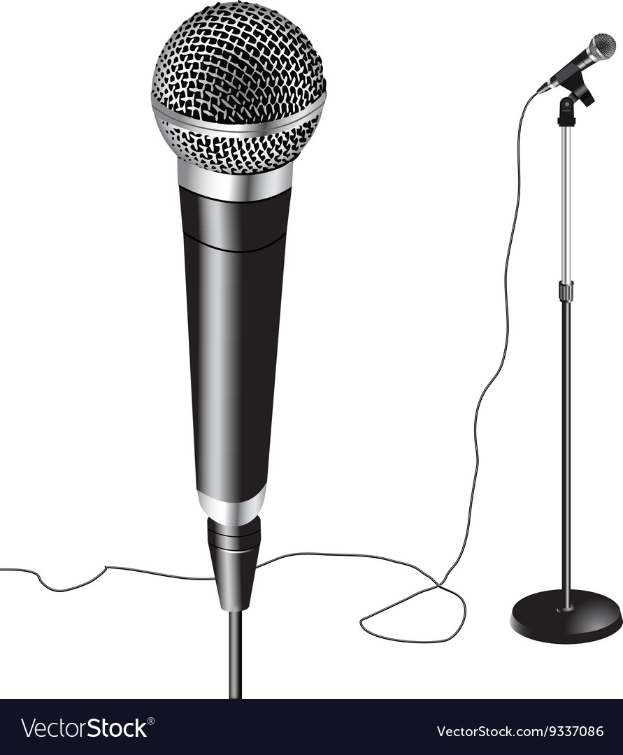 Microphone stand Royalty Free Vector Image - VectorStock