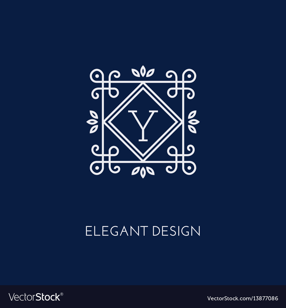 Monogram design template Royalty Free Vector Image