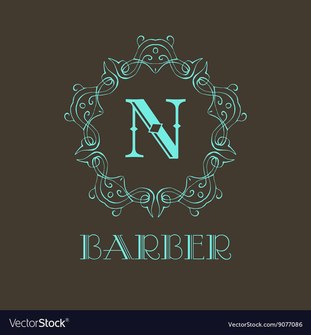 Monogram logo template Royalty Free Vector Image