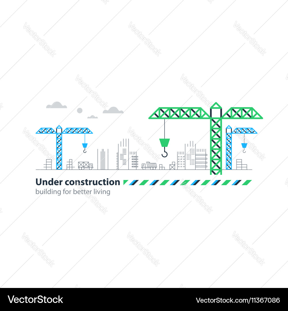 Real estate building company under construction Vector Image