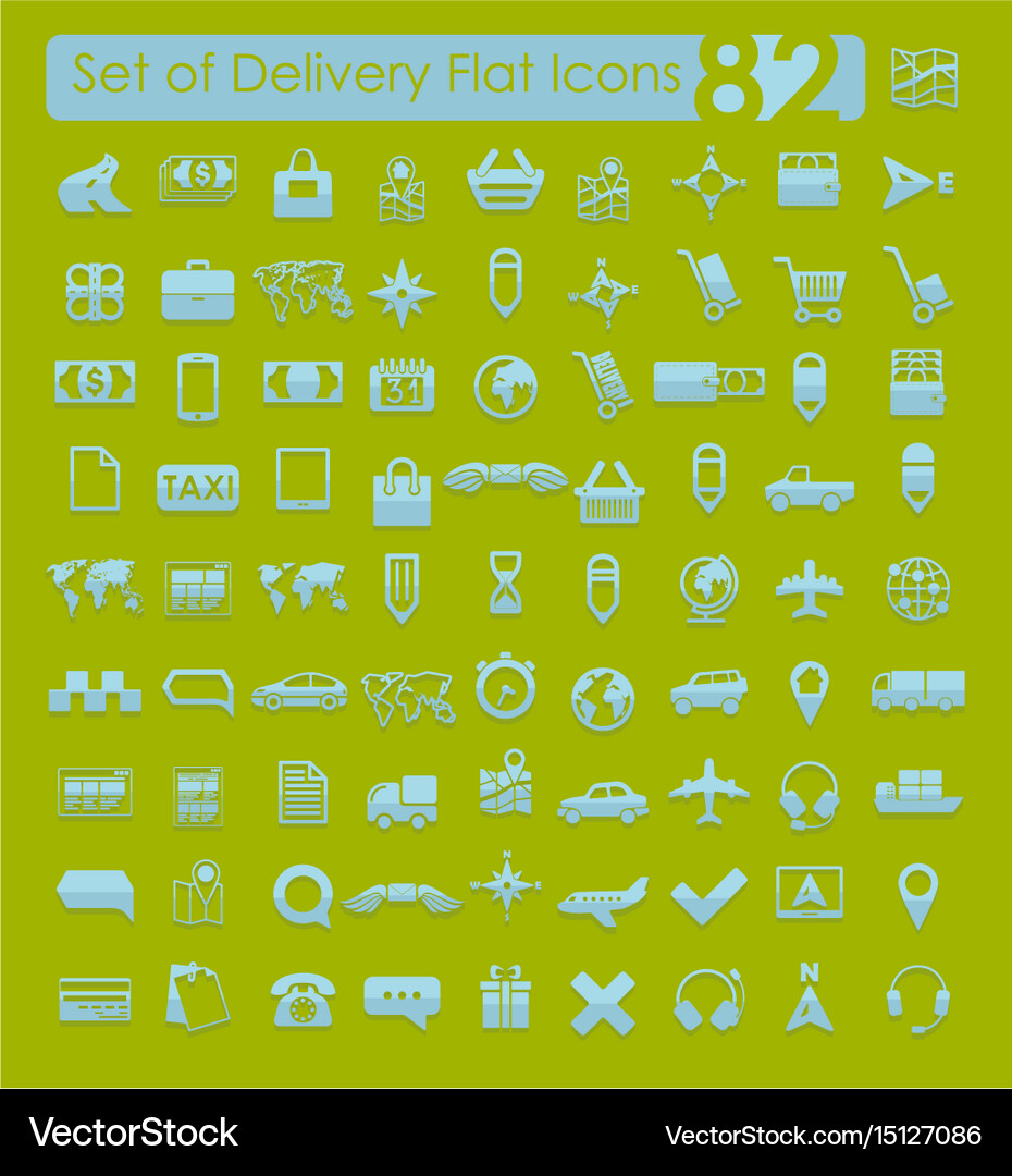 Set of delivery icons Royalty Free Vector Image