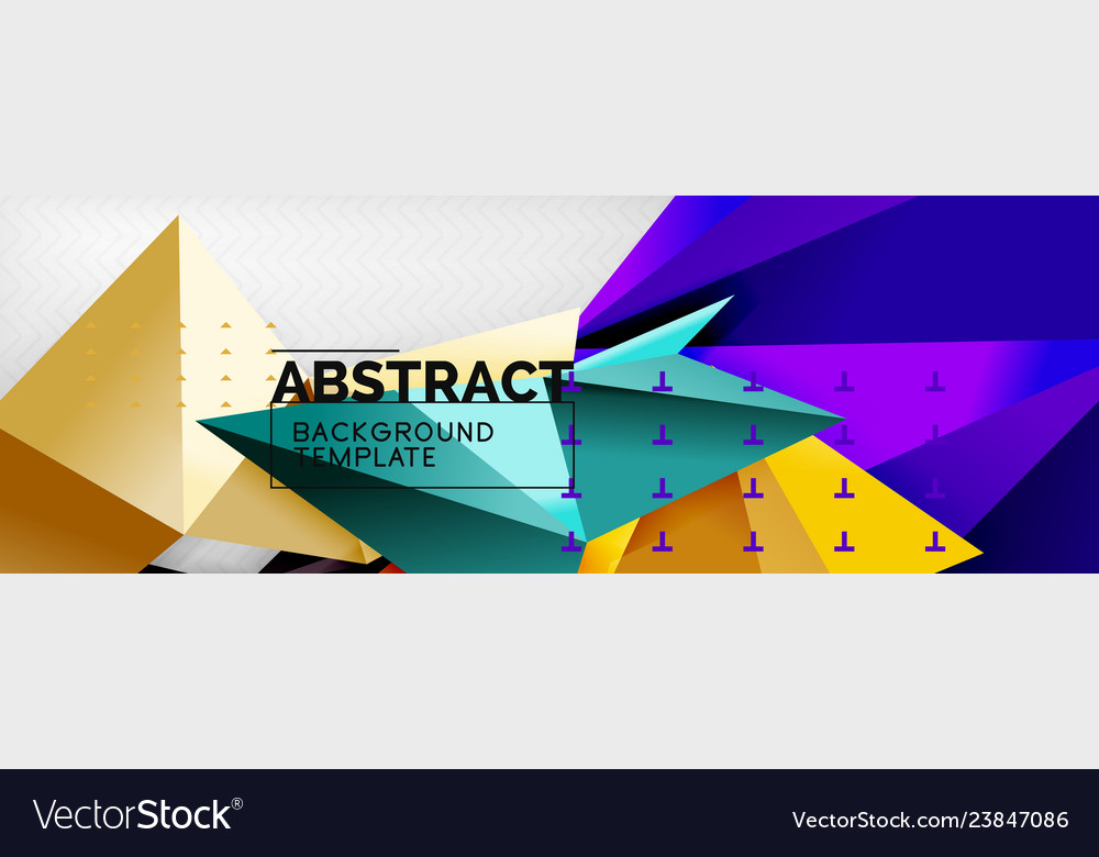 Triangles background techno template Royalty Free Vector