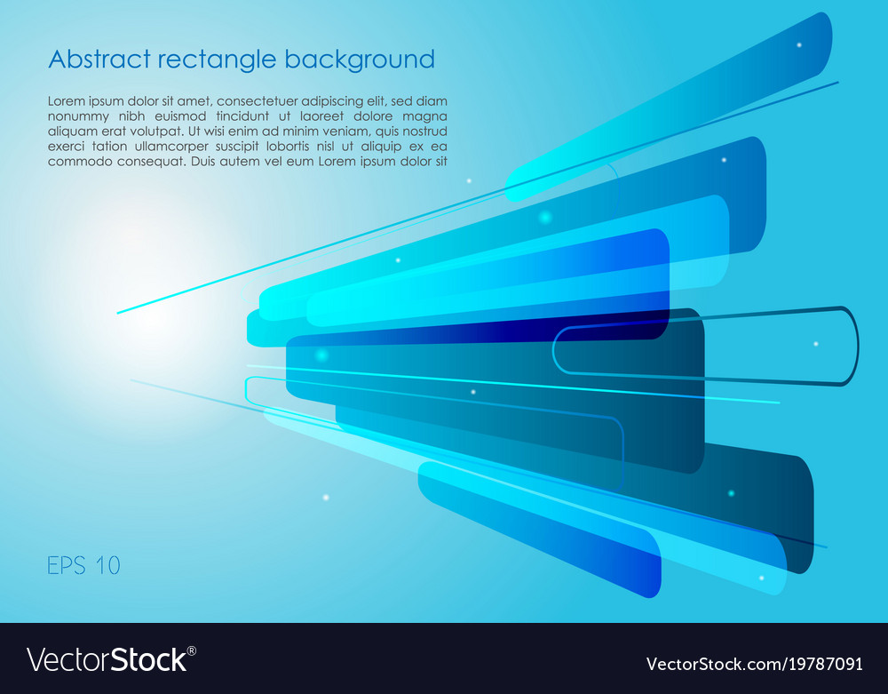 Abstract blue rectangle background Royalty Free Vector Image