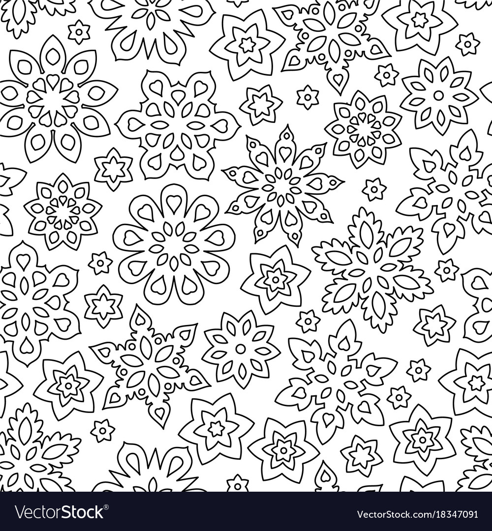 Abstract hand drawn outline seamless pattern Vector Image