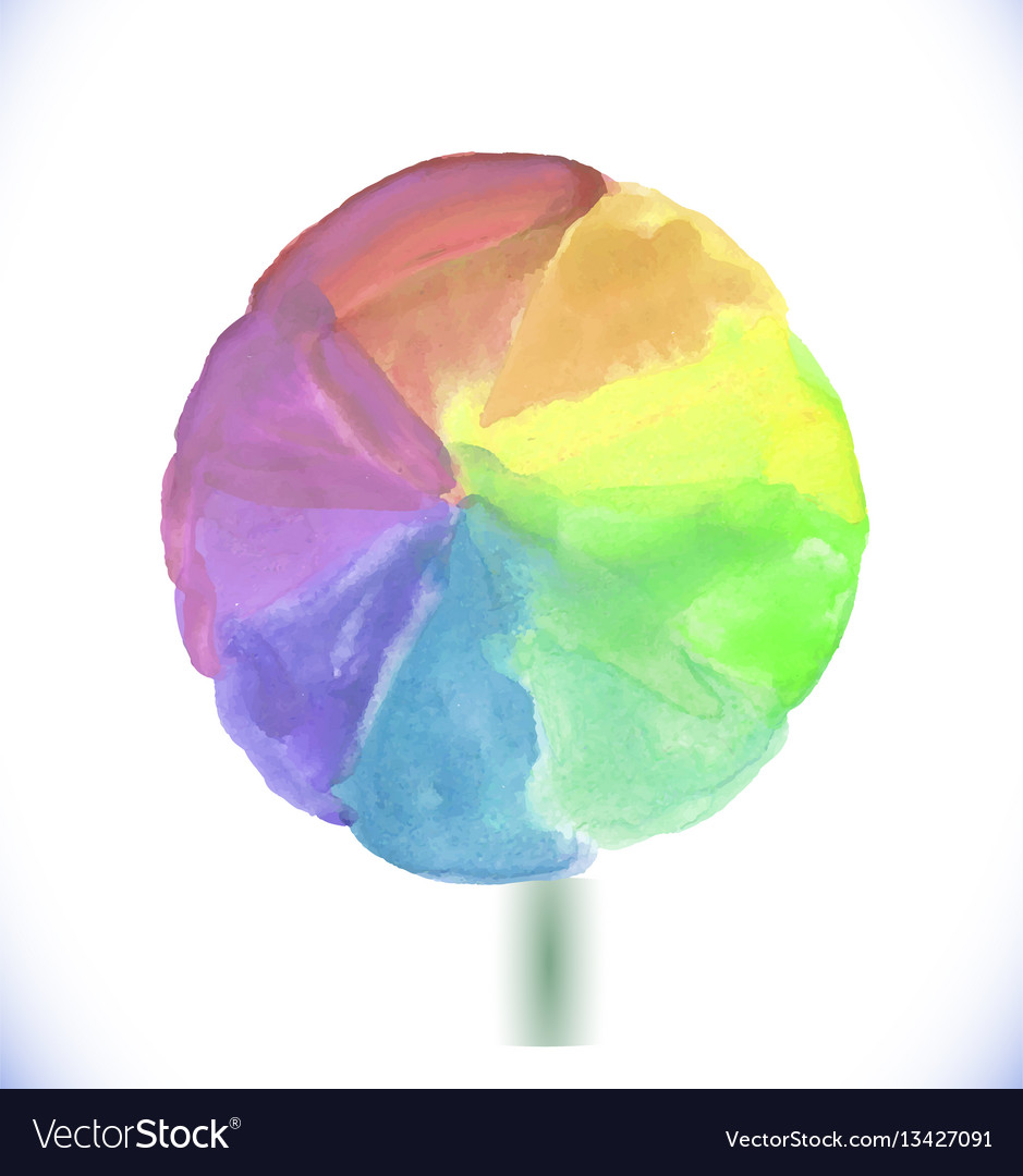 Abstract watercolor rainbow gradient background Vector Image