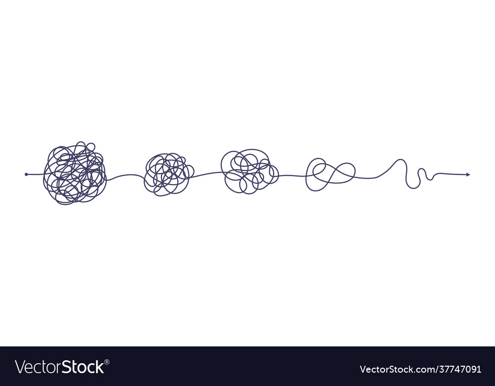 Chaos simplifying problem solving and business Vector Image Chaos simplifying problem solving and business Vector Image