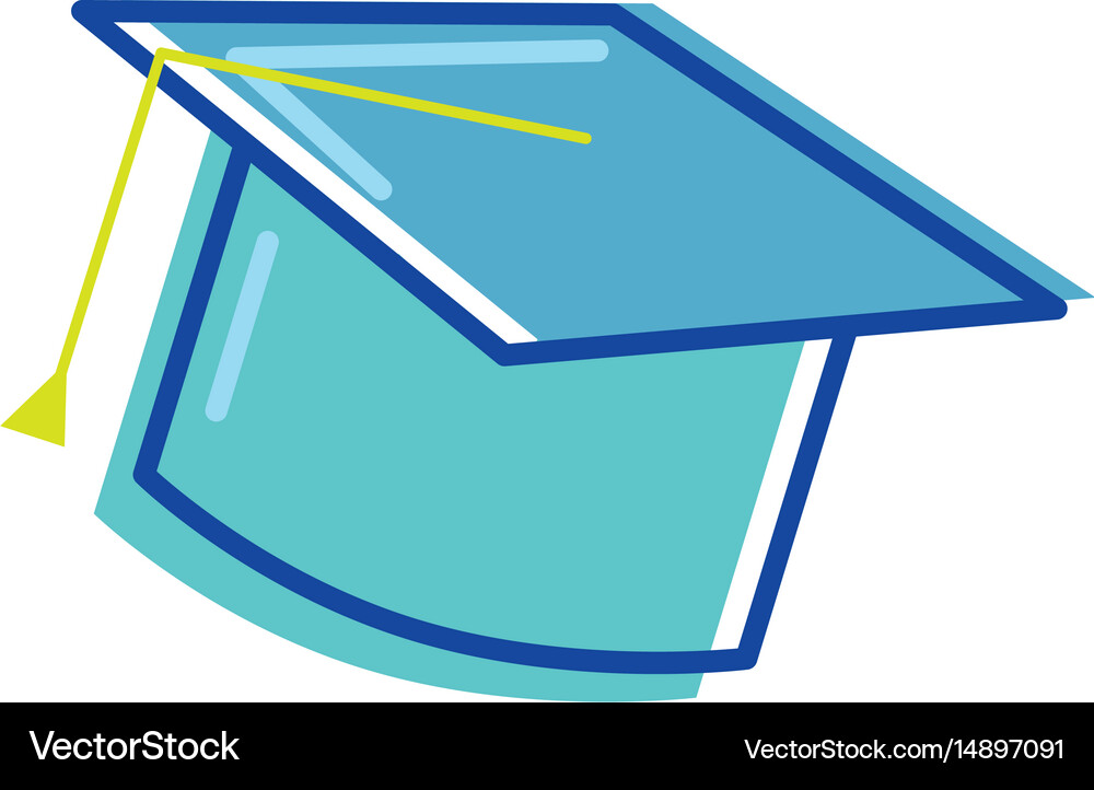 Graduation cap tool to traditional ceremony Vector Image