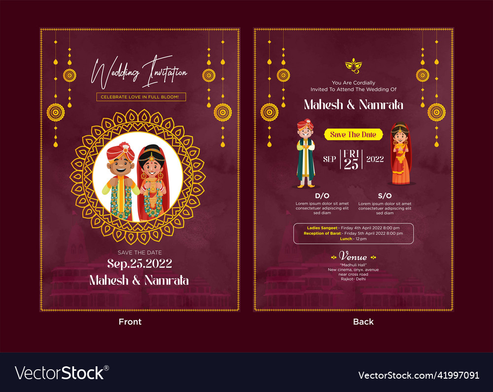 Indian Wedding Invitation Card Template W 91 Ubicaciondepersonas cdmx 