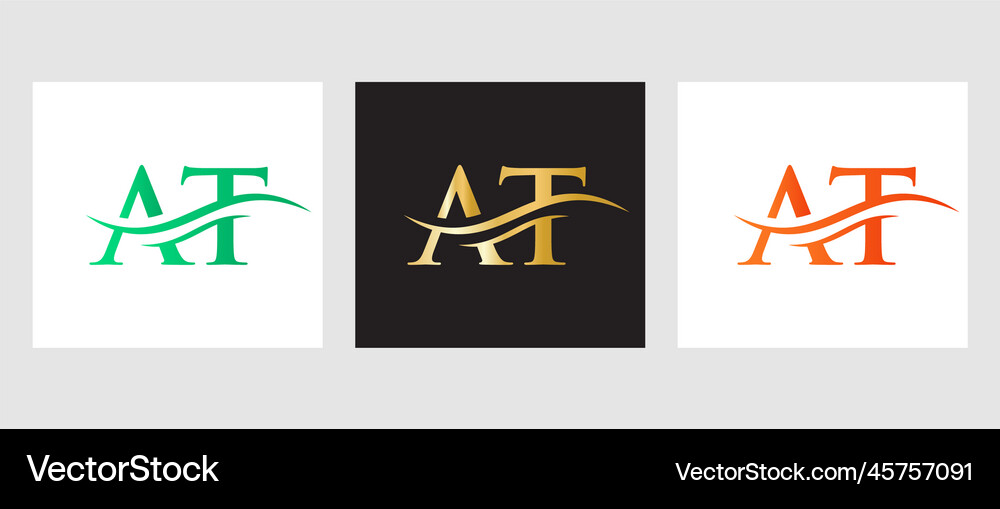 Initial monogram letter at logo design Royalty Free Vector