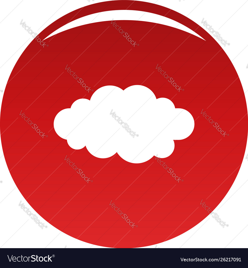 Luminous translucent cloud icon red Royalty Free Vector