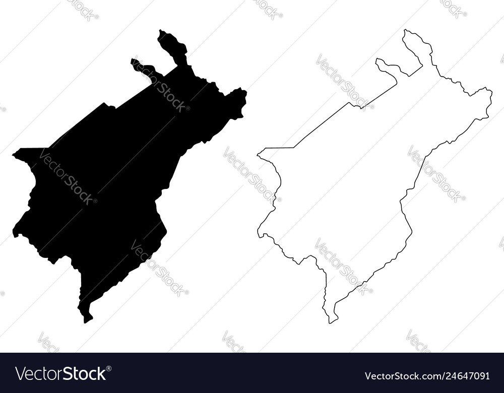 Merida state map Royalty Free Vector Image - VectorStock
