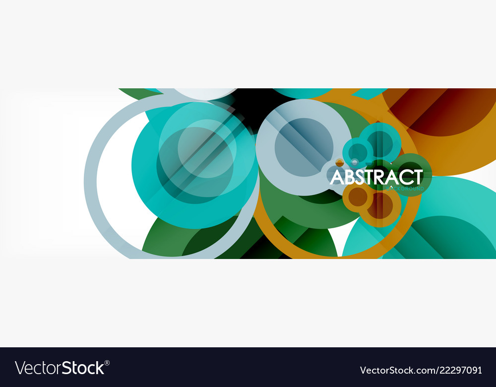 Overlapping circles design background Royalty Free Vector