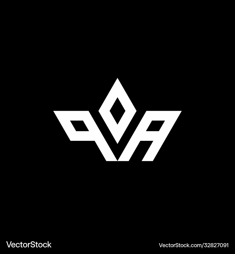 Pa monogram logo with crown shape luxury style Vector Image