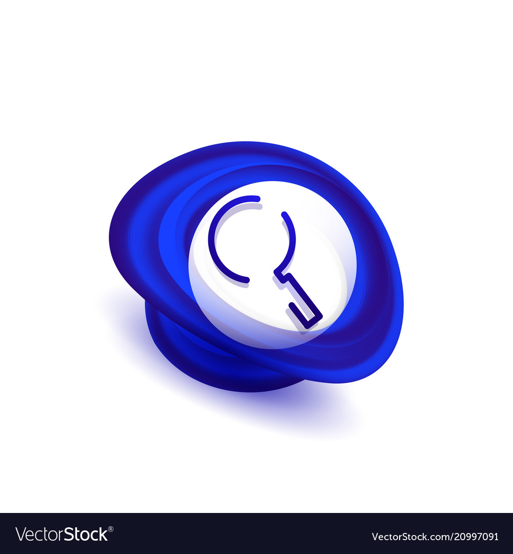 Search magnifier web button magnify icon modern Vector Image