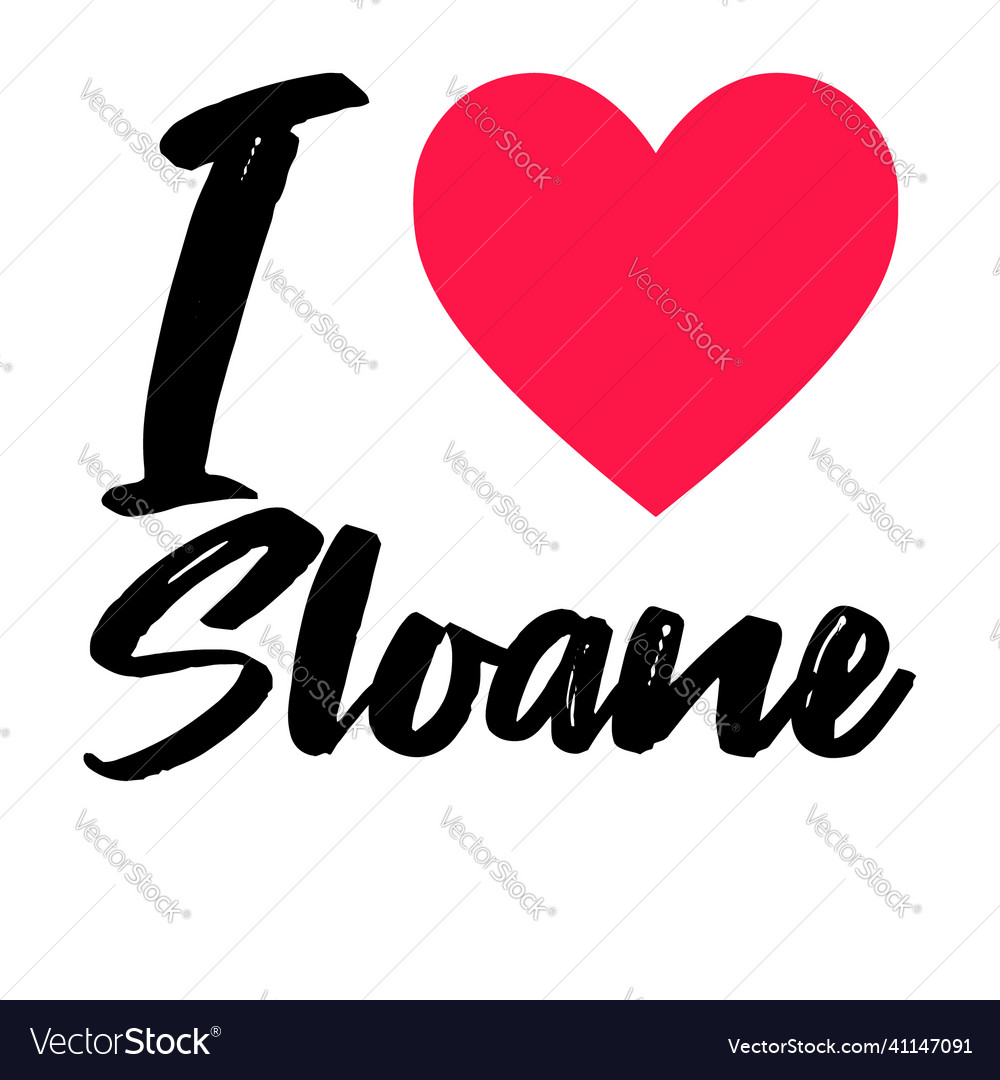 Sloane Royalty Free Vector Image - VectorStock