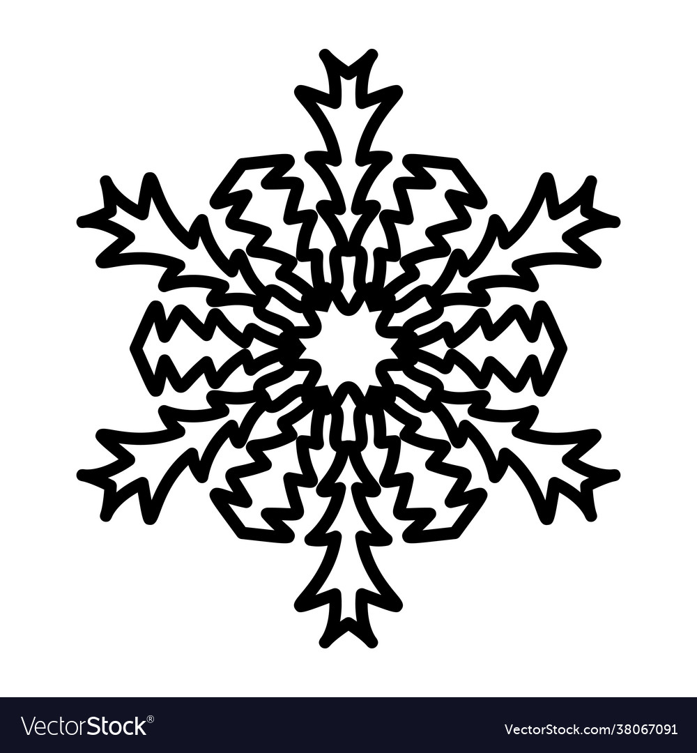 Snowflake Royalty Free Vector Image - VectorStock