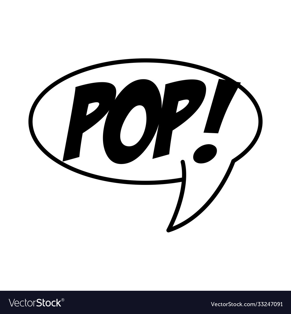 Speech bubble with expresion word pop art line Vector Image
