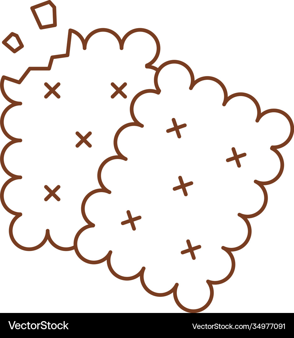 Sweet cookies line style icon Royalty Free Vector Image