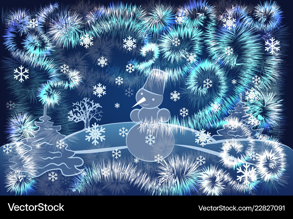 Template of ice pattern or festive christmas Vector Image