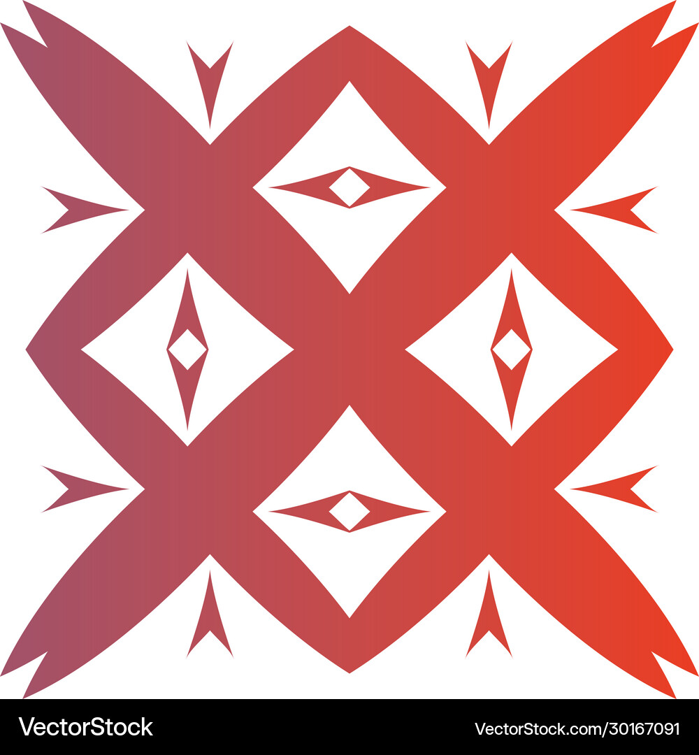 Traditional ornate motive in ceramic tile Vector Image