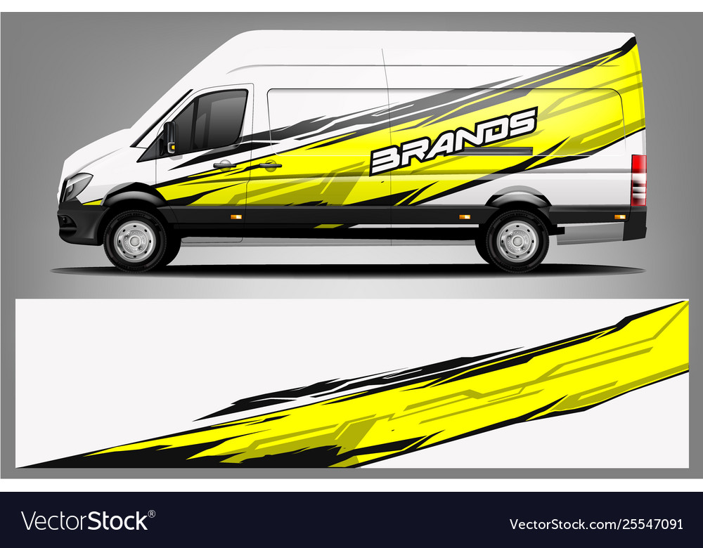 Van wrap design Royalty Free Vector Image - VectorStock