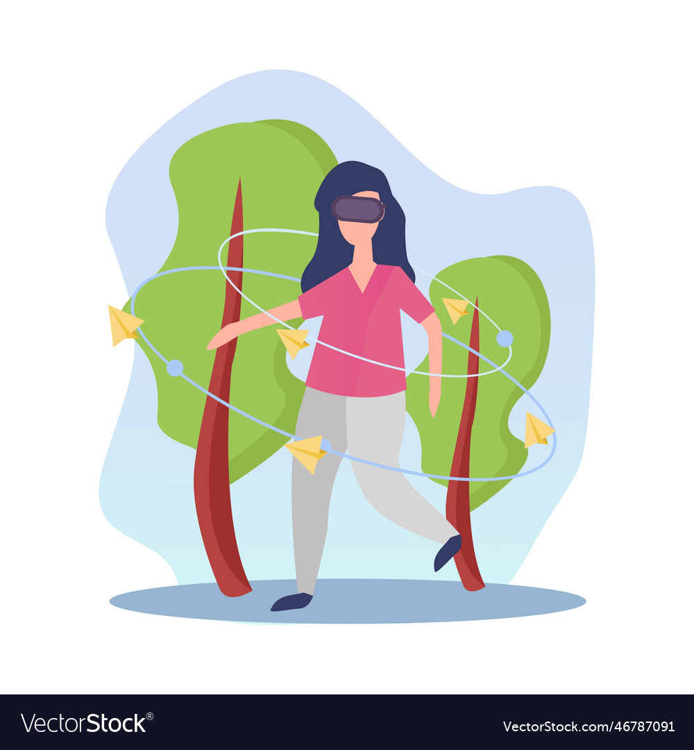 Virtual reality flat Royalty Free Vector Image Virtual reality flat Royalty Free Vector Image