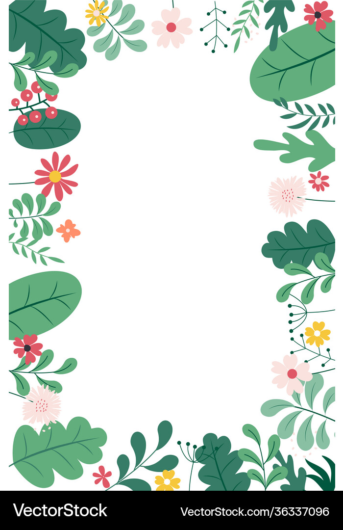 Abstract spring and summer flat simple natural Vector Image