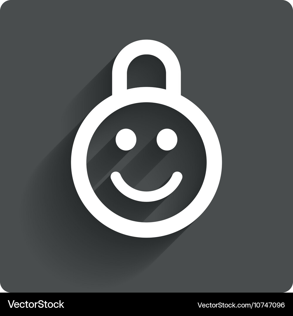 Child lock icon locker with smile symbol Vector Image