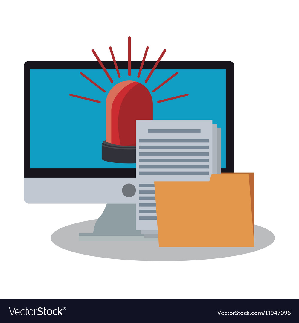 Computer and security system design Royalty Free Vector