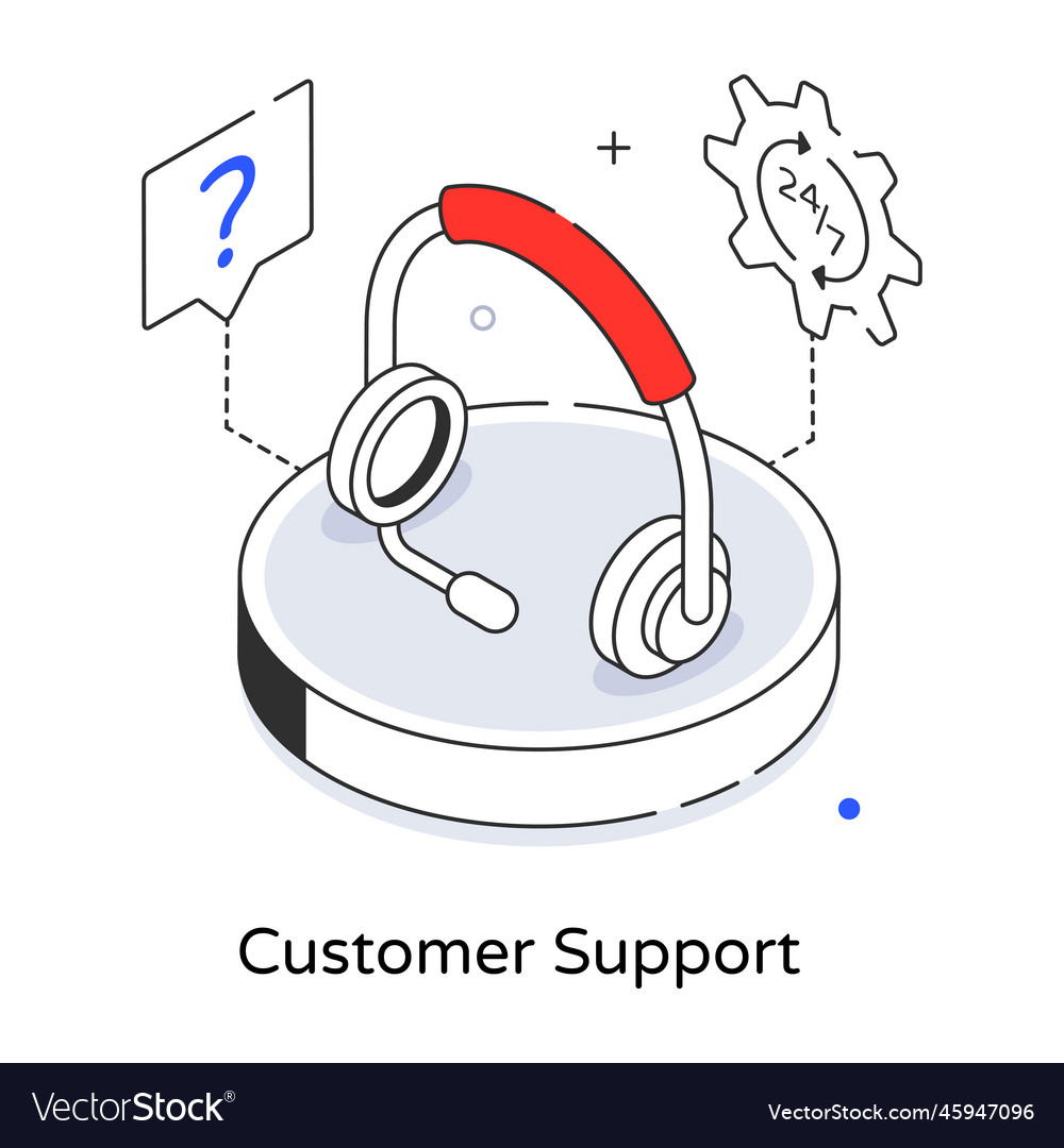 Customer support Royalty Free Vector Image - VectorStock