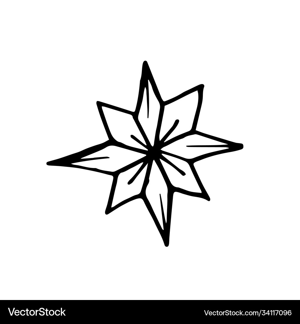 Hand drawn doodle snow flakes Royalty Free Vector Image