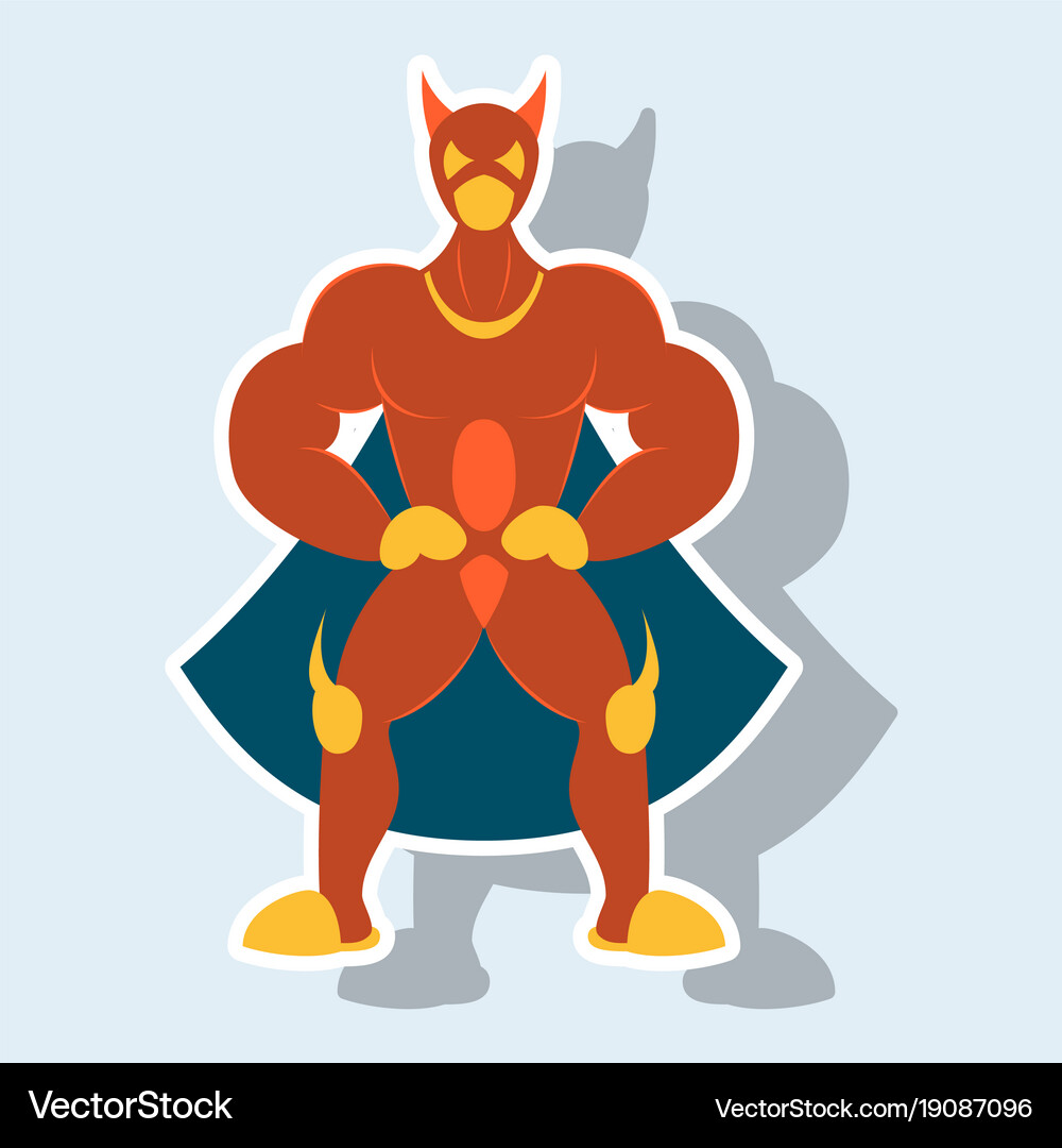 Man superhero standing icon Royalty Free Vector Image