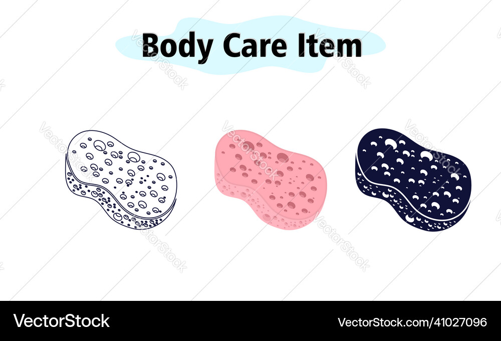 Sponge with holes for soaping the body Royalty Free Vector