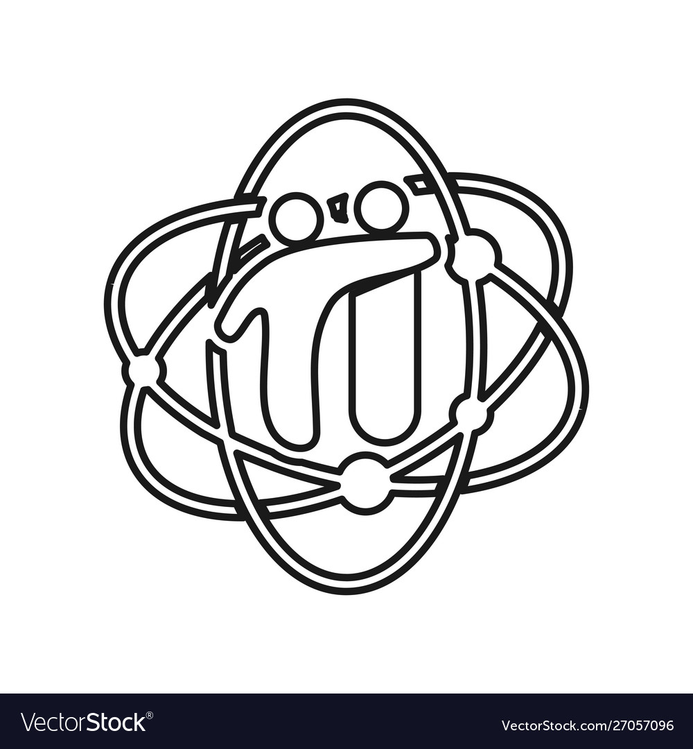 Technology atom commitment teamwork together Vector Image