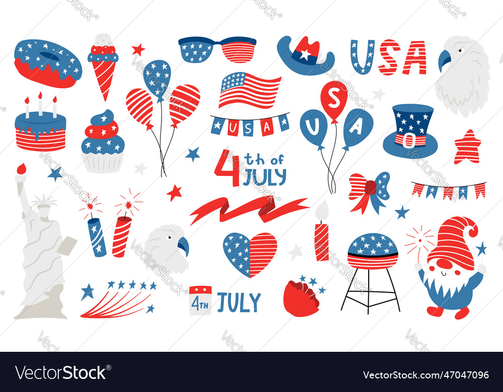 United states of america national symbols Vector Image