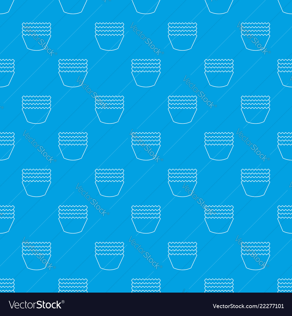 Baking molds pattern seamless blue Royalty Free Vector Image