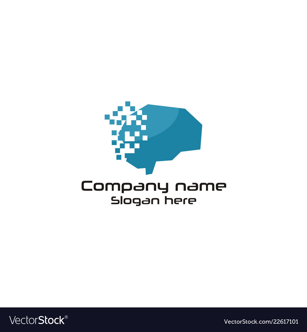 Brain tech logo Royalty Free Vector Image - VectorStock